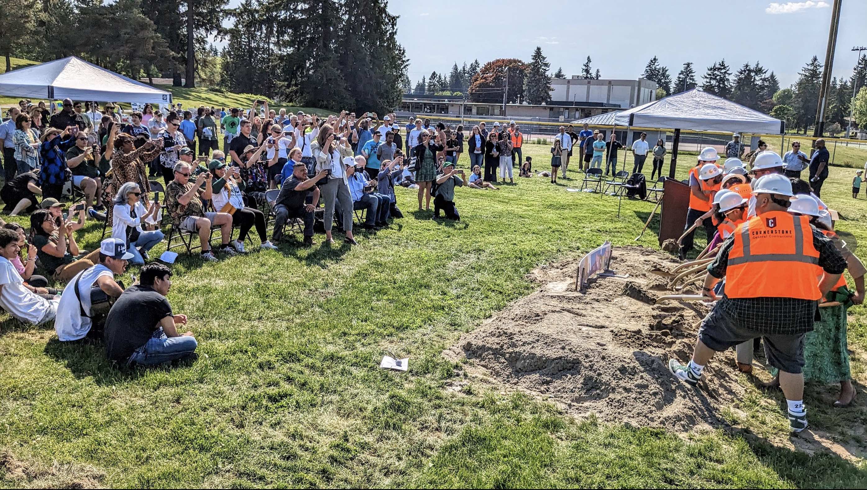 New Evergreen High School groundbreaking sees big turnout | Westside ...